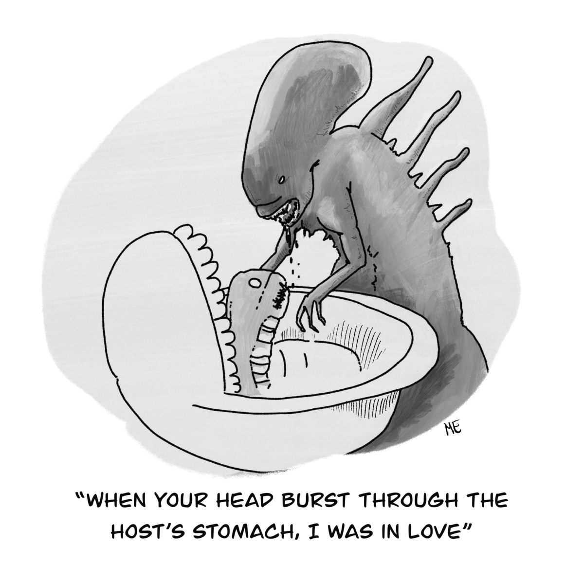 A Cartoon Reminding You That Xenomorphs are Good Mothers | Robot Butt